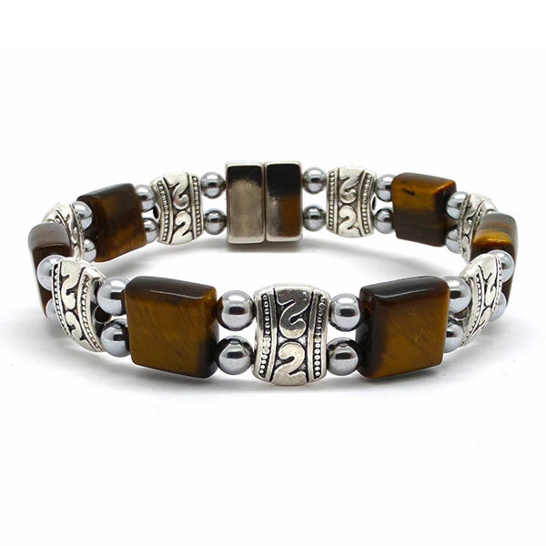 Tiger's Eye Square Double – Unique Magnetic Jewelry