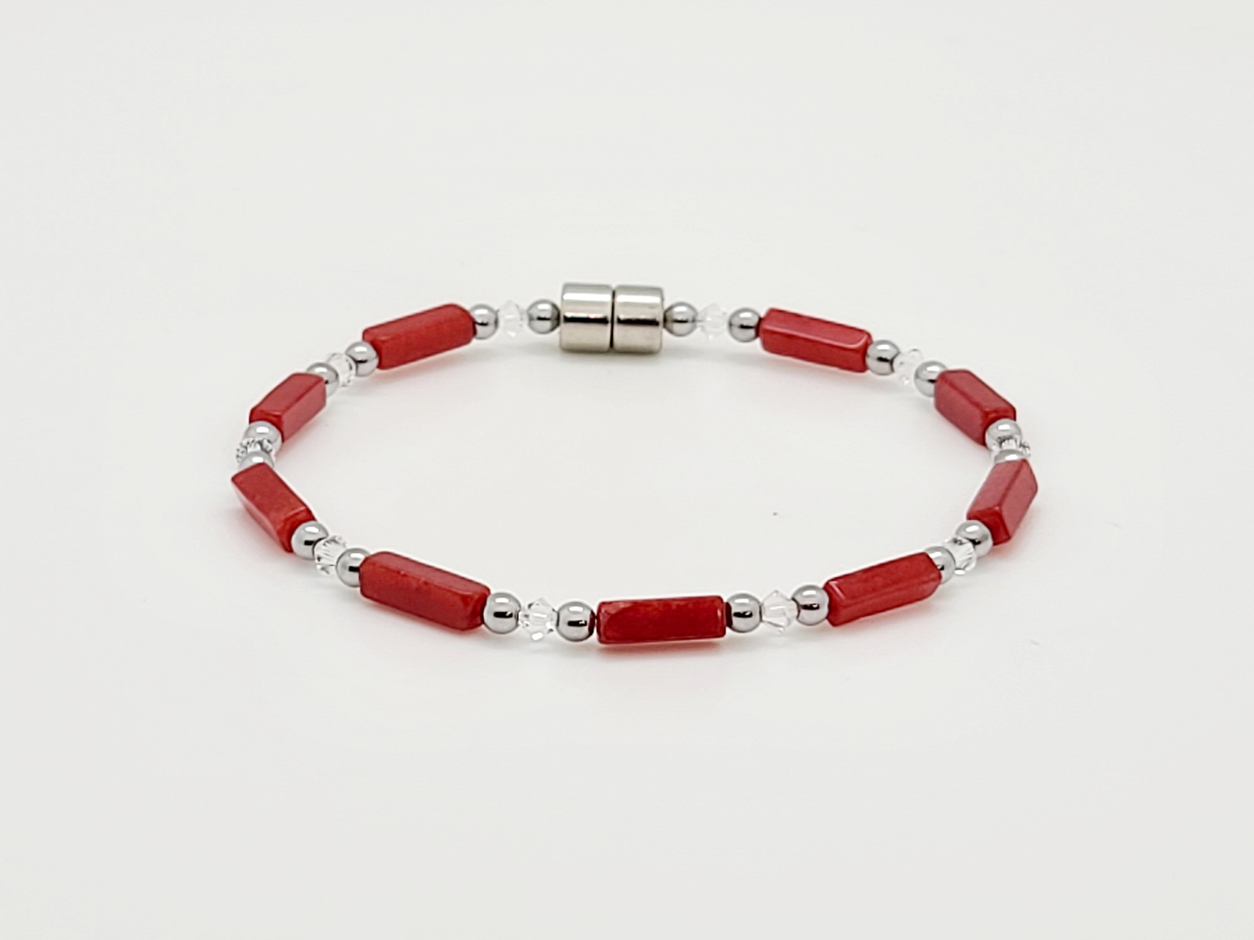 Red Jade Rectangle w Crystal – shopumj